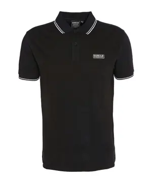 Barbour Evan Tipped Short-sleeved Polo Shirt - Black