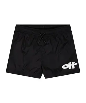 Off-White Logo Swim Shorts - Black