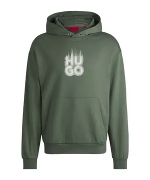 Hugo Boss Defino Cotton Hoodie - Green