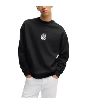 Hugo Boss Durungu Red Crew Sweatshirt - Black