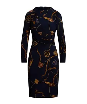 Ralph Lauren Nautical Print Midi Dress