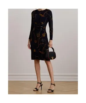 Ralph Lauren Nautical Print Midi Dress