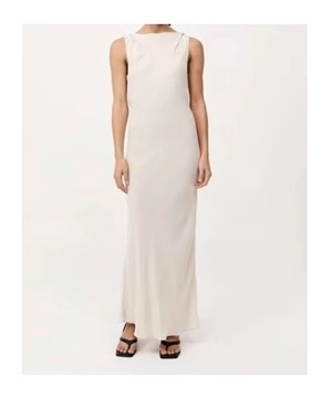 ST. AGNI Sleeveless Draped Cowl Neck Maxi Dress