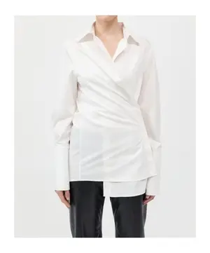 ST. AGNI Long Sleeve Shirt With Arched Hem
