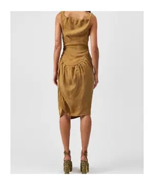 VIVIENNE WESTWOOD Sleeveless Draped Off-the-shoulder Dress