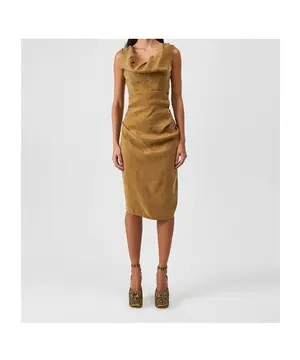 VIVIENNE WESTWOOD Sleeveless Draped Off-the-shoulder Dress