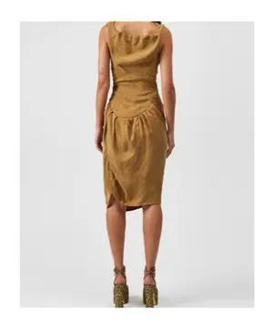 VIVIENNE WESTWOOD Sleeveless Draped Off-the-shoulder Dress