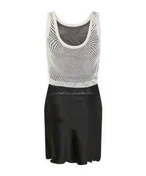 Off-White Lace Fishnet Dress