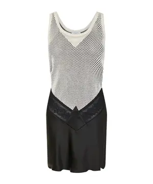 Off-White Lace Fishnet Dress