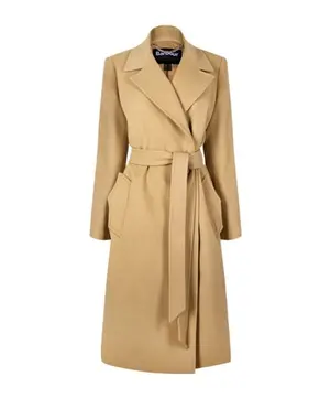Barbour Clodagh Wool Trench Coat - Camel