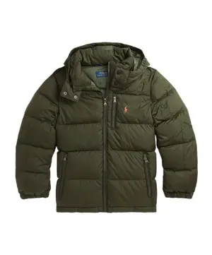Polo Ralph Lauren Quilted Down Jacket With Removable Hood - Green