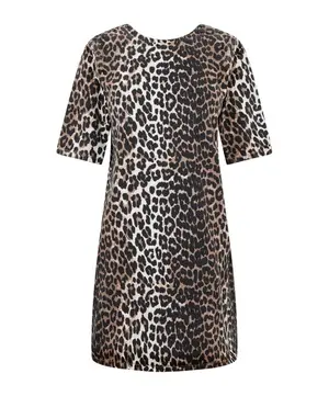 GANNI Leopard Print Mini Dress