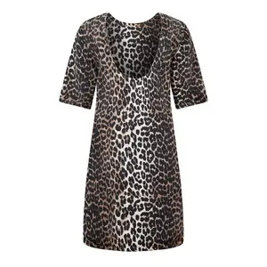 GANNI Leopard Print Mini Dress