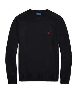 Polo Ralph Lauren Crew Neck Knit Sweater Cotton, Long Sleeve, Ribbed