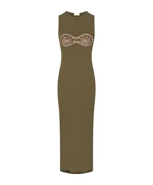 Magda Butrym Sleeveless Maxi Dress With Embellishment - Brown