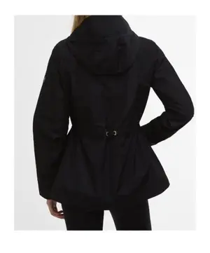 Barbour Long-sleeved Casual Jacket With Adjustable Waist And Drawstring Hood