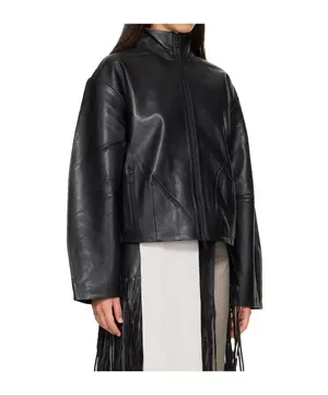 ST. AGNI Cocoon Leather Jacket
