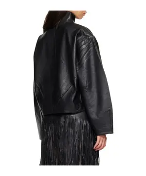 ST. AGNI Cocoon Leather Jacket