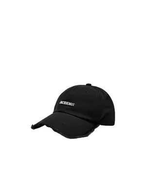 Jacquemus Curved Brim Baseball Cap - Black