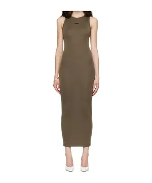Fear Of God Sleeveless Maxi Dress - Khaki