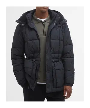 Barbour Quilted Hooded Jacket With Drawstring Waist