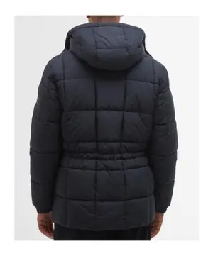 Barbour Quilted Hooded Jacket With Drawstring Waist