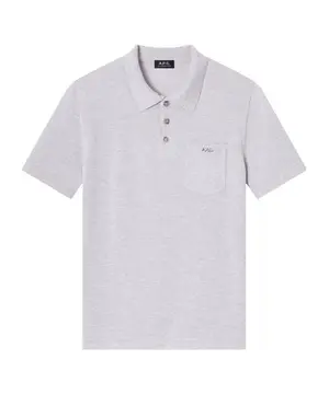 A.p.c. Gide Wool Polo Shirt - Heathered Grey