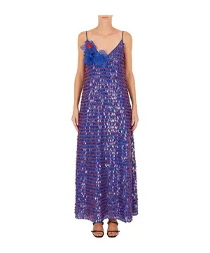 Emporio Armani Sequin Embellished Maxi Dress