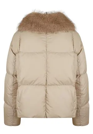 Herno Quilted Down Jacket With Faux Fur Collar