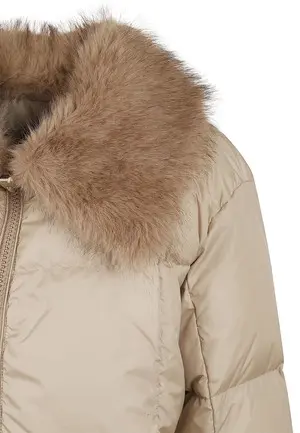 Herno Quilted Down Jacket With Faux Fur Collar