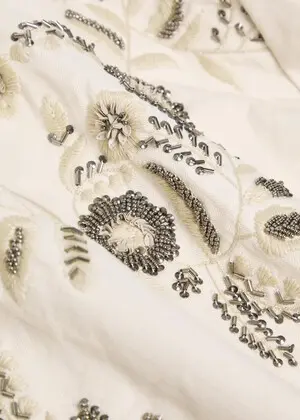 Veronica Beard Emeren Floral-embellished Cotton Jacket