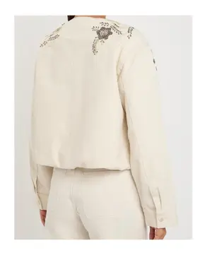 Veronica Beard Emeren Floral-embellished Cotton Jacket