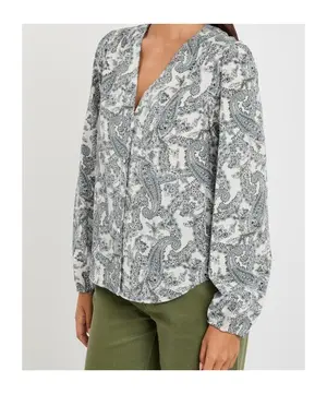 Veronica Beard Farah Printed Silk-blend Blouse