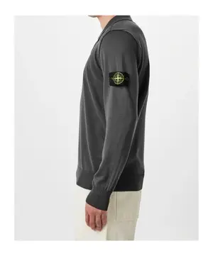 Stone Island Button Wool Polo Shirt