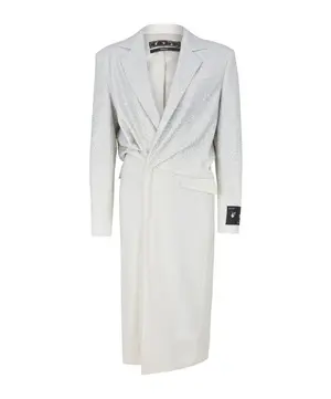 Off-White Crystal-embellished Twisted Waist Blazer Dress