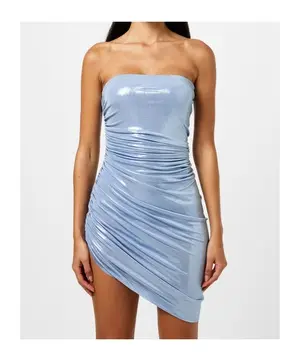 Norma Kamali Strapless Diana Pickball Mini Dress