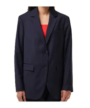 Lacoste Navy Blue Oversized Blazer
