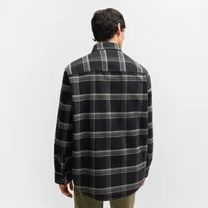 Hugo Boss Dark Tone Plaid Workwear Long-sleeve Shirt