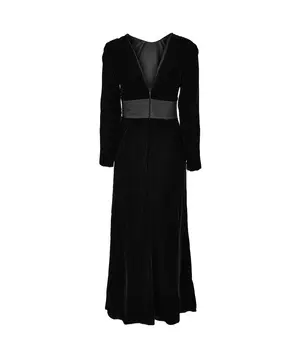 Emporio Armani Long Sleeve Maxi Dress With Belt Detail
