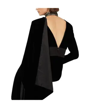 Emporio Armani Long Sleeve Maxi Dress With Belt Detail