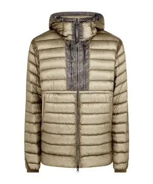 C.P. COMPANY Quilted Down Goggle Jacket - Olive Green