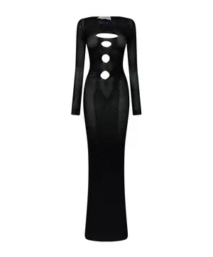 Off-White Cut Out Maxi Dress - Black