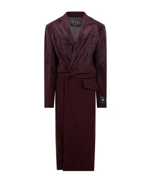 Off-White Burgundy Blazer Dress - Black