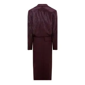 Off-White Burgundy Blazer Dress