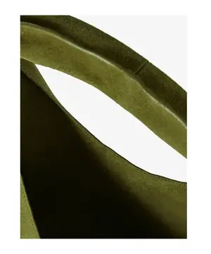 A.p.c. Neige Hobo Bag In Suede - Olive
