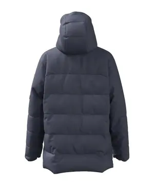 Hugo Boss Navy Mid-length Down Jacket With Hood