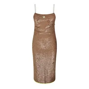 Off-White Sequin Halterneck Midi Dress