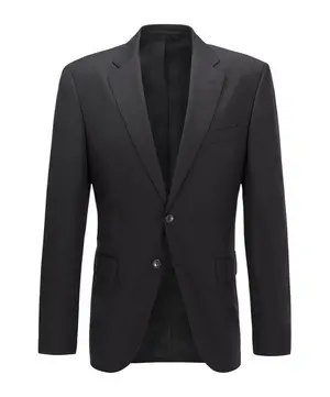 Hugo Boss Notched-lapel Two-button Blazer - Black