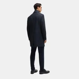 Hugo Boss Versatile Navy Two-piece Mid-length Coat