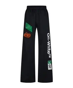 Off-White Printed Wide-leg Trousers